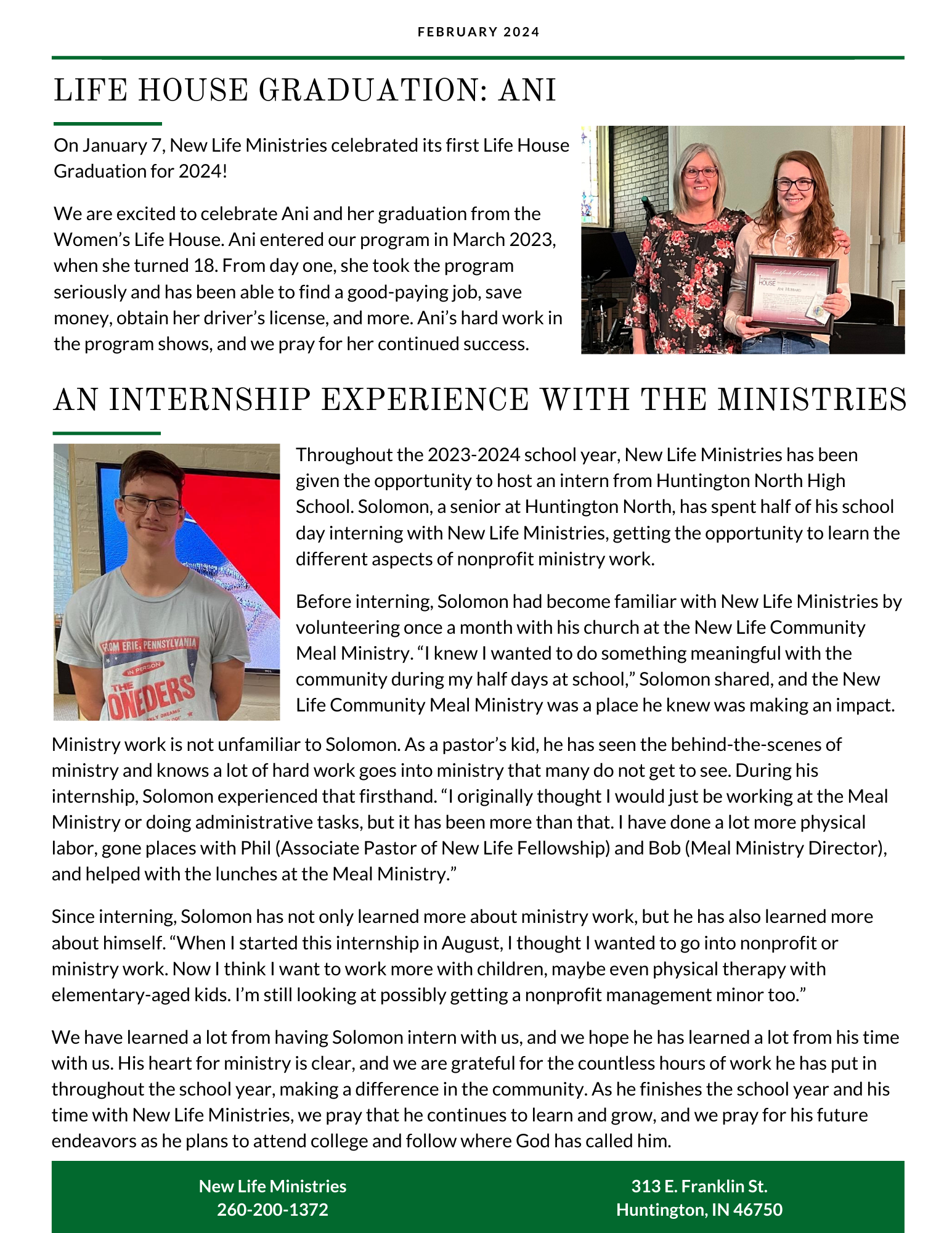 February 2024 - New Life Ministries