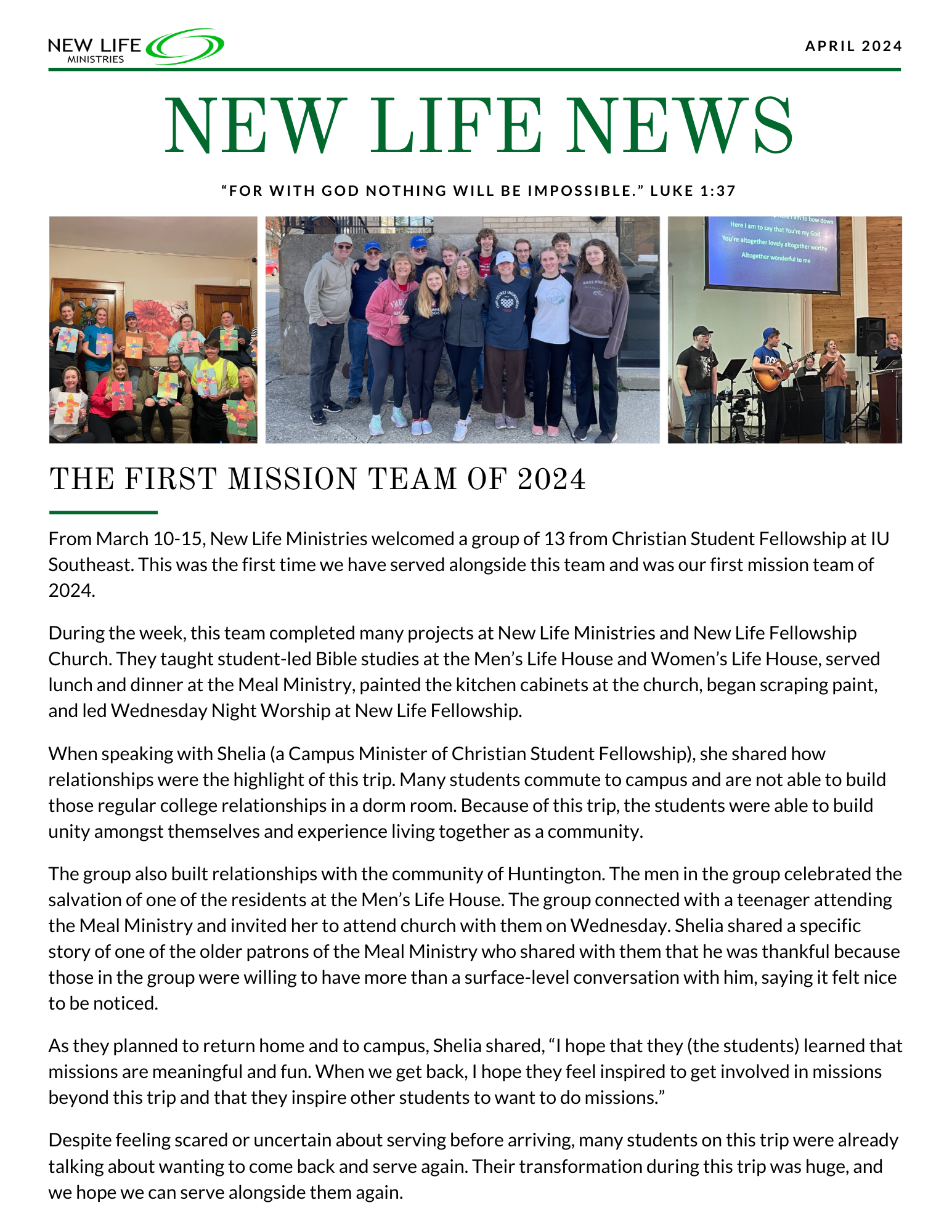 April 2024 - New Life Ministries