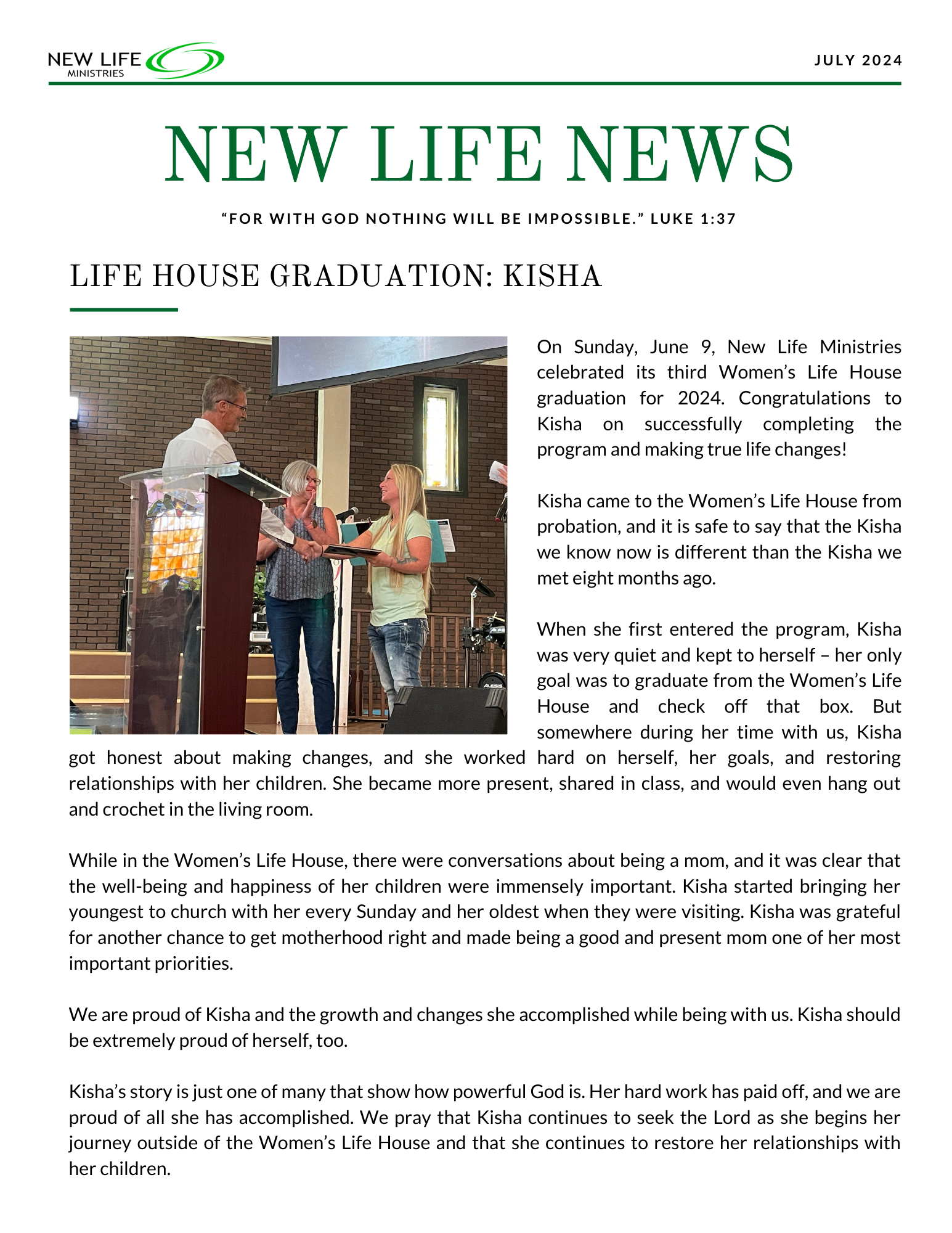 July 2024 - New Life Ministries